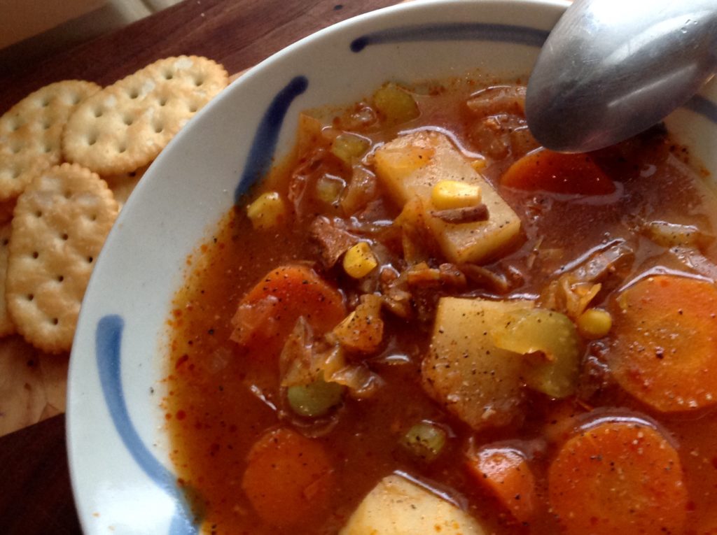 Cold Weather Vegetable Beef Soup | CaksCountry Kitchen